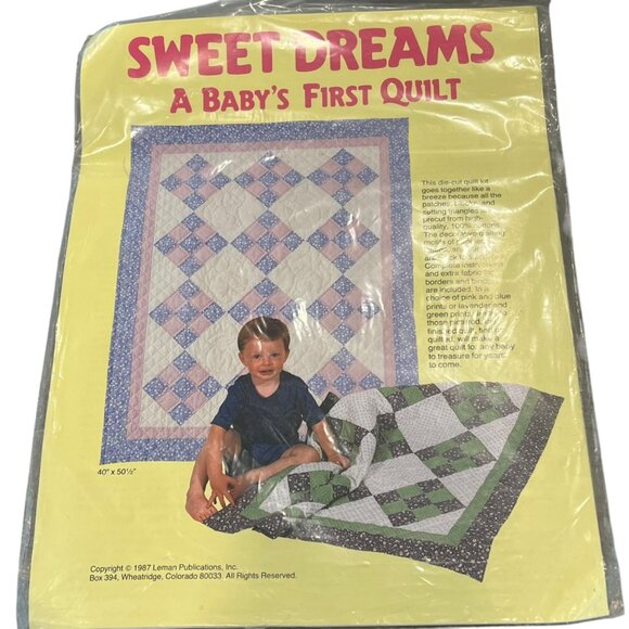 Leisure Arts | Office | Sweet Dreams Babys First Quilt Pattern Set For ...